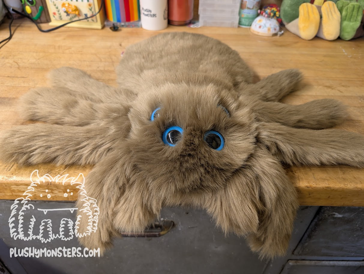 Mouse with Gamma Blue Eyes! - Weighted Pancake Spider – Plushy Monsters